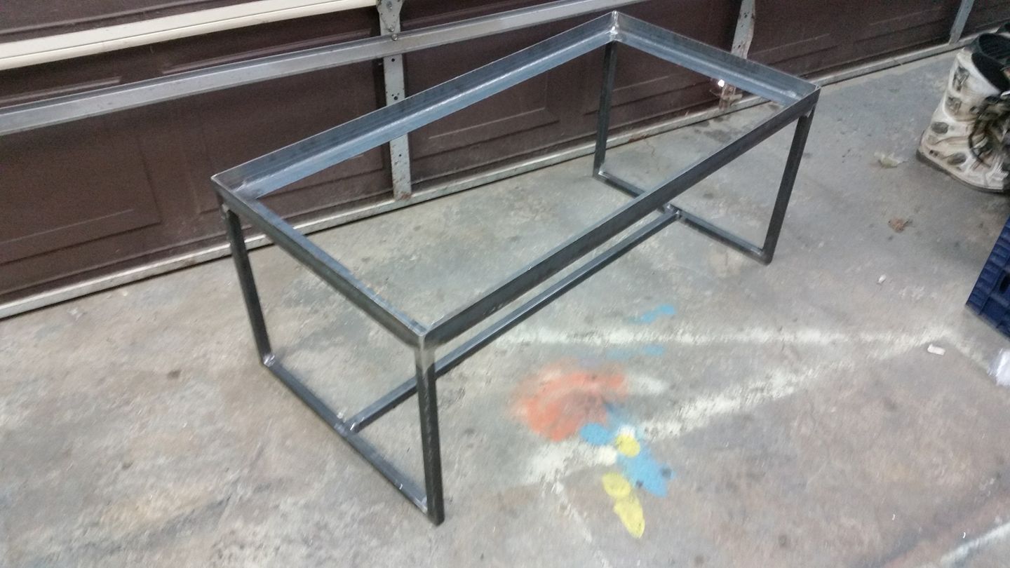 Reclaimed Gym Floor Coffee Table - Metal Melters, LLC
